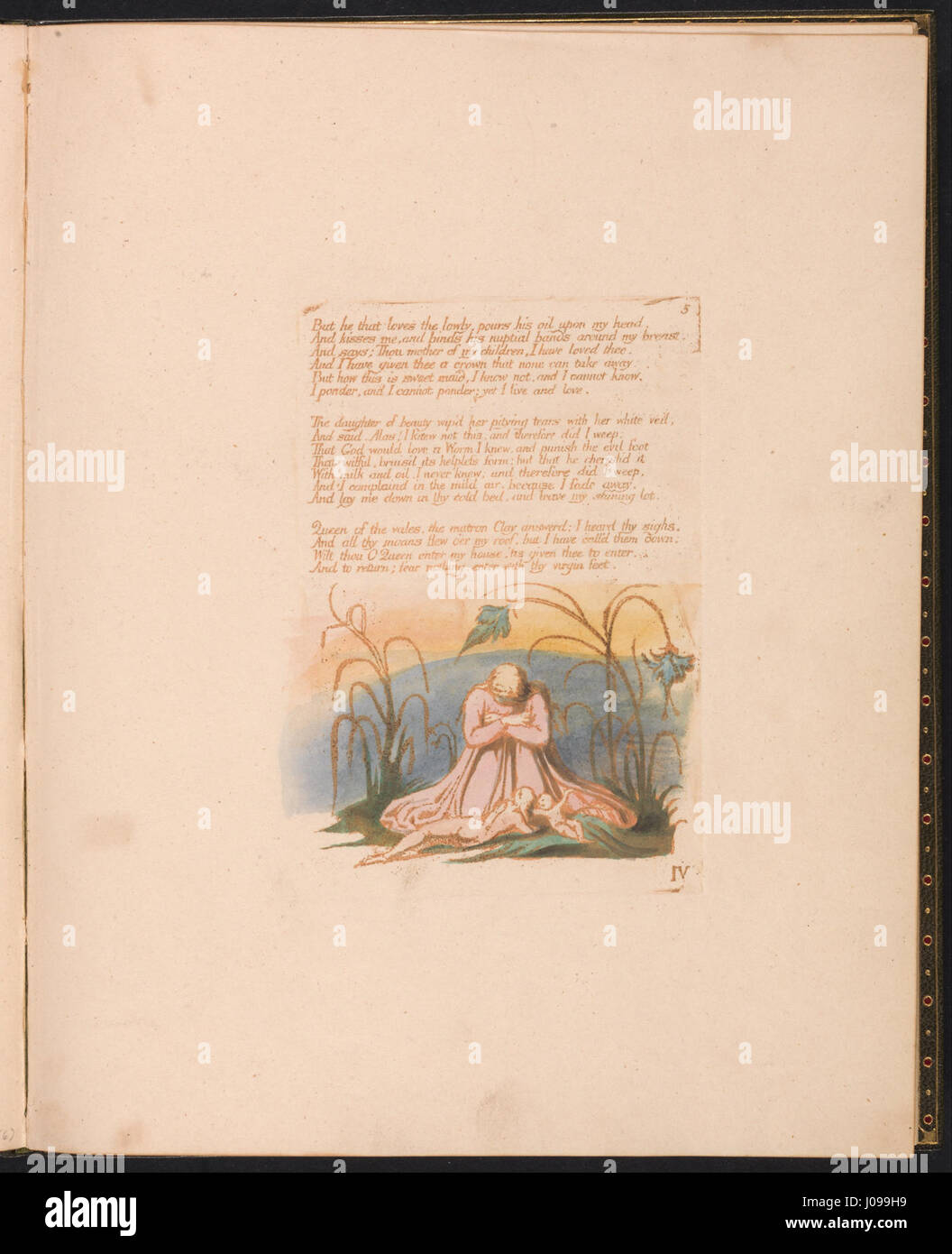 William Blake’s 'The Book of Thel, Plate 7' depicts a poignant scene ...