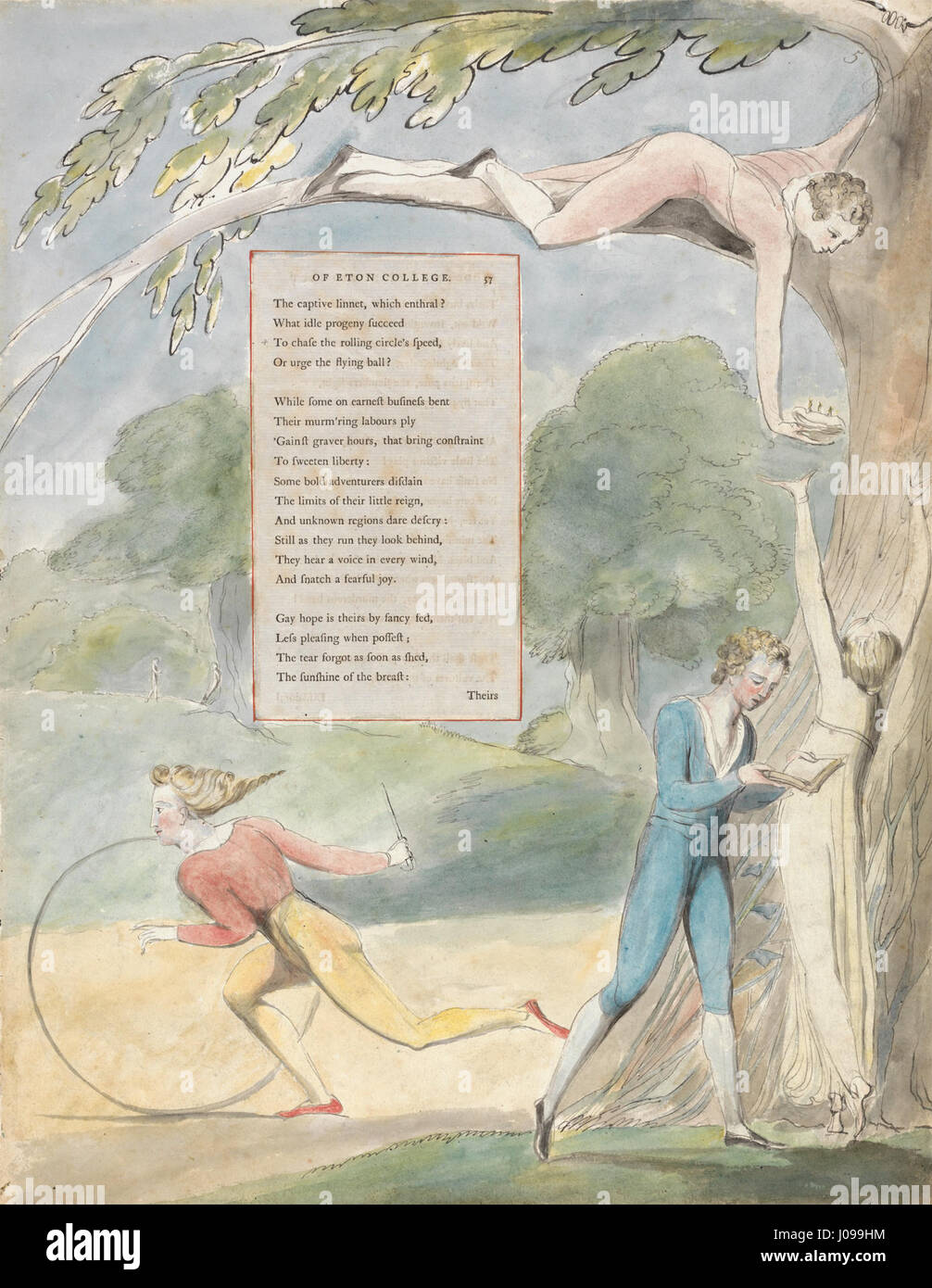 William Blake’s design for 'Ode on a Distant Prospect of Eton College ...
