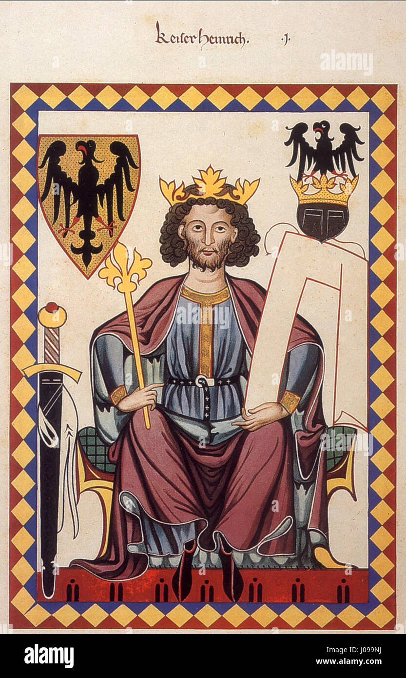 The painting of Kaiser Heinrich VI, a prominent German king and ...