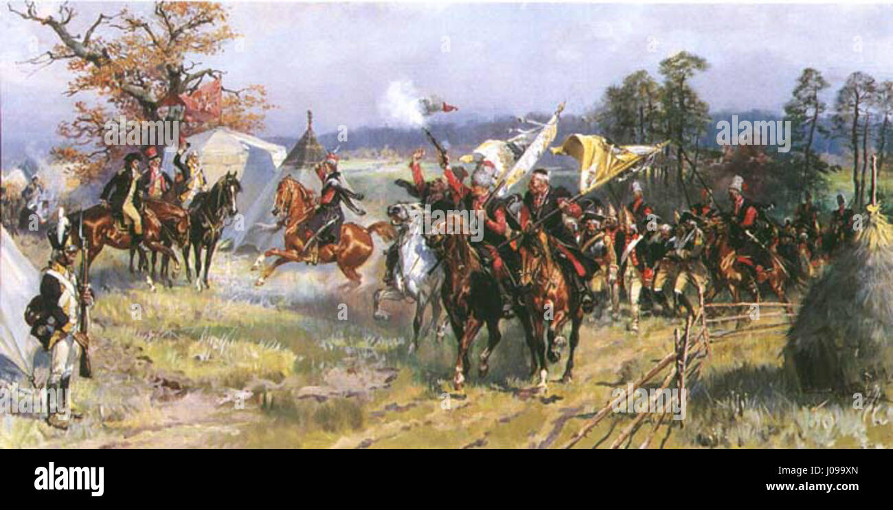 *Wojciech Kossak’s* *po bitwie pod Zielencami* depicts a post-battle ...
