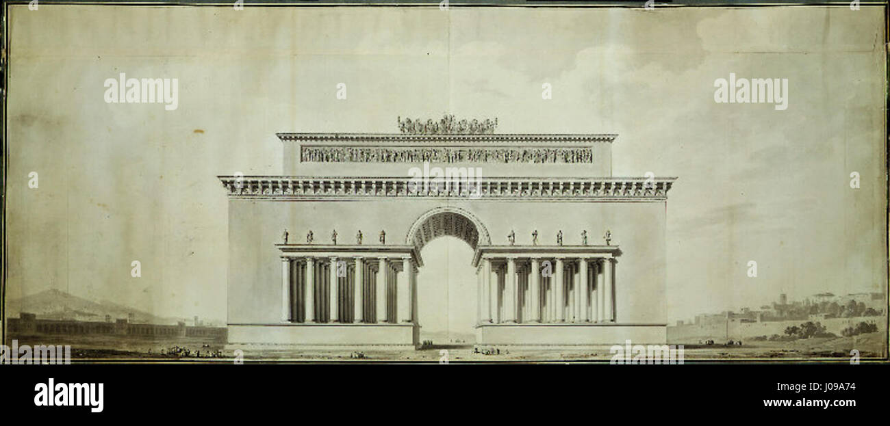 Étienne-Louis Boullée's design for the Arc de Triomphe, known for its ...