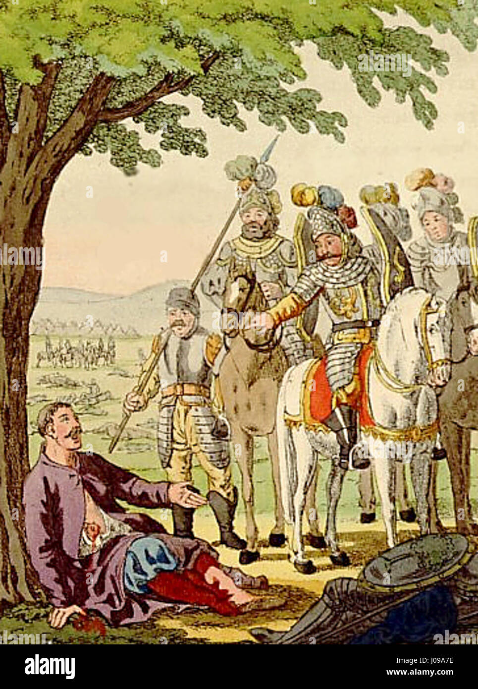 This painting or historical representation depicts Polish King ...