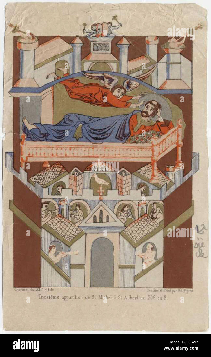 This image depicts the third apparition of Saint Michael to Saint ...