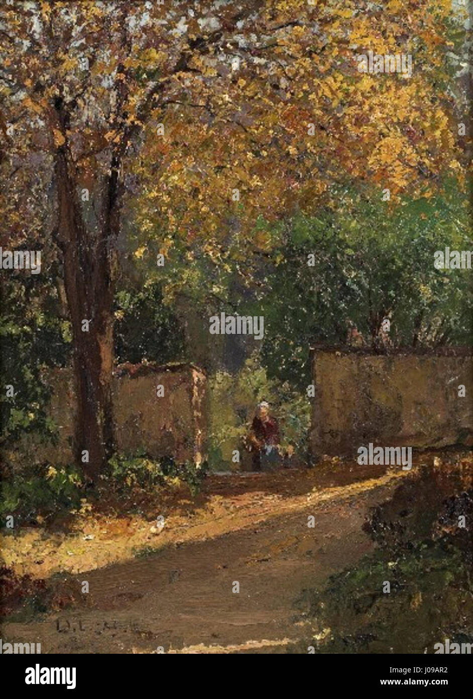 Willy Lucas's 1916 painting 'Am Domgässchen in Paderborn II' depicts a ...