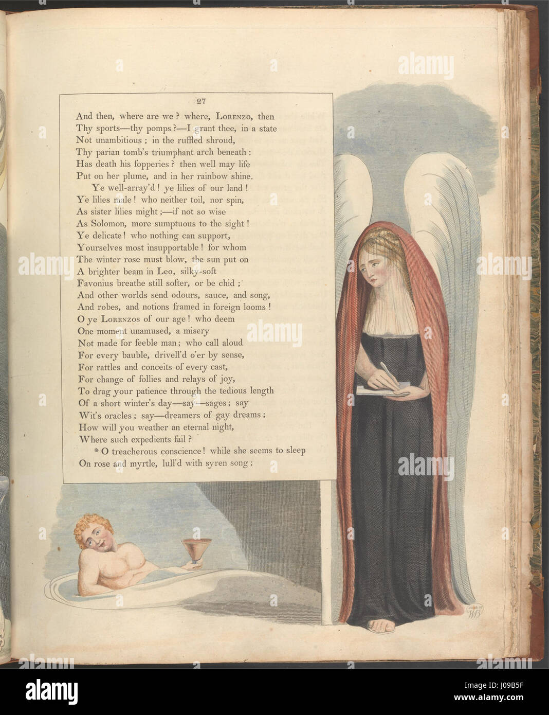 William Blake's engraving from Young’s 'Night Thoughts' illustrates a ...