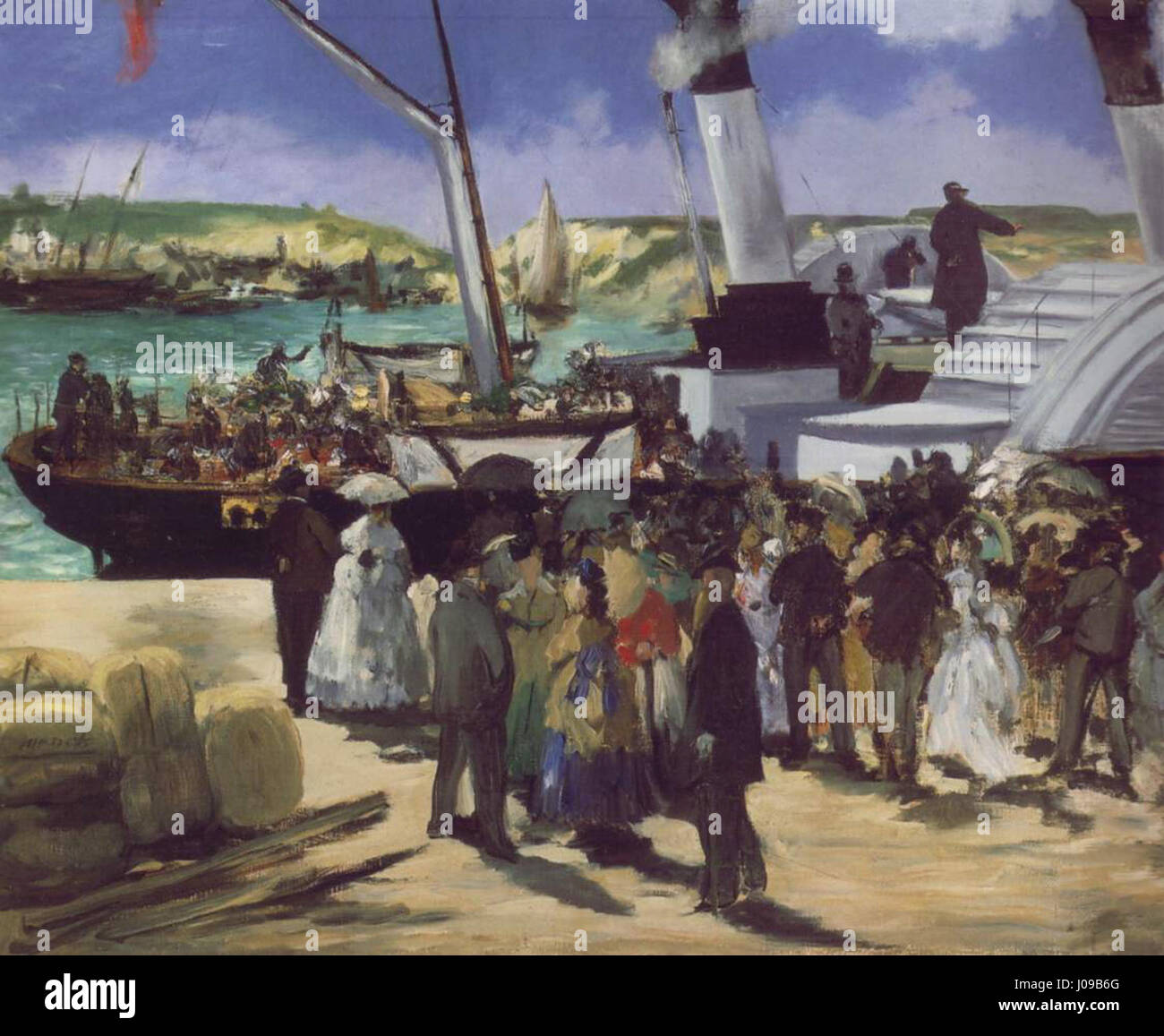 'Departure of the Folkstone Boat' by French artist Édouard Manet (1832 ...