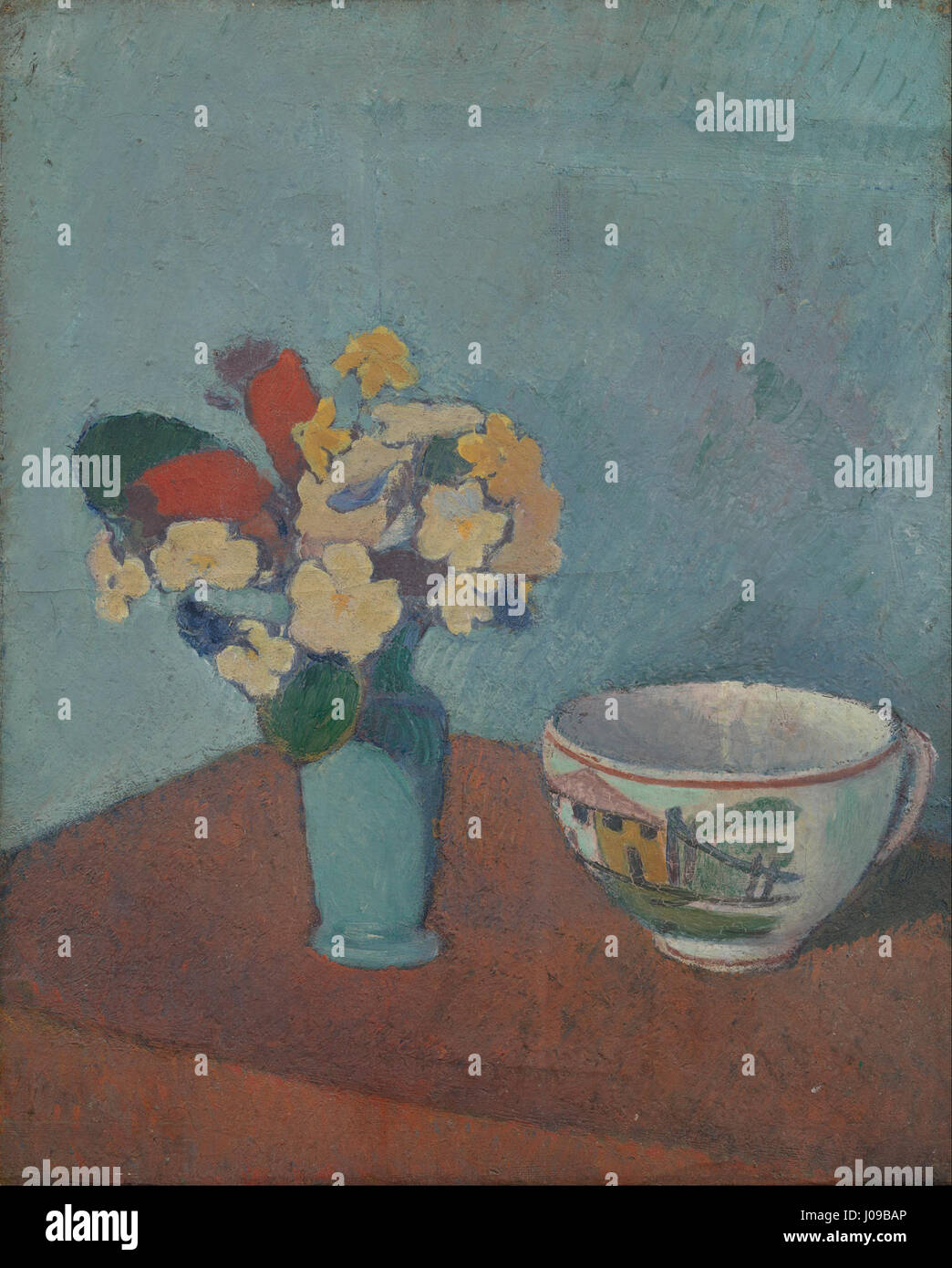 Émile Bernard's 'Vase with flowers and cup' captures the simplicity and ...