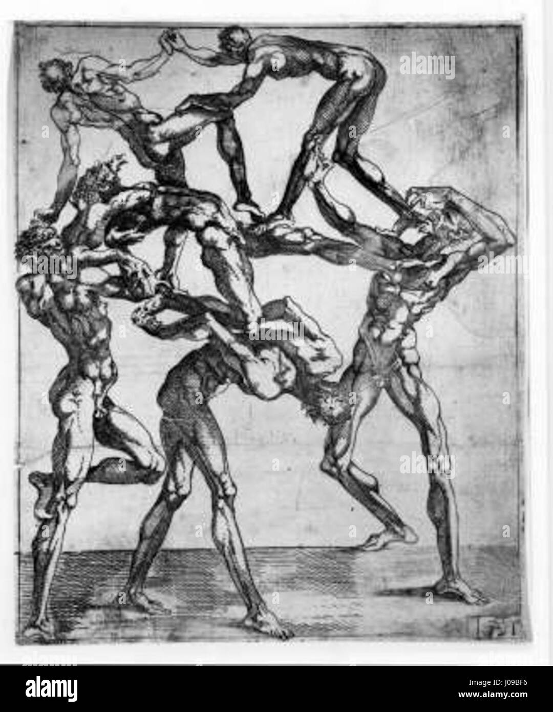 'Human Pyramid' by Juste de Juste depicts a group of people forming a ...