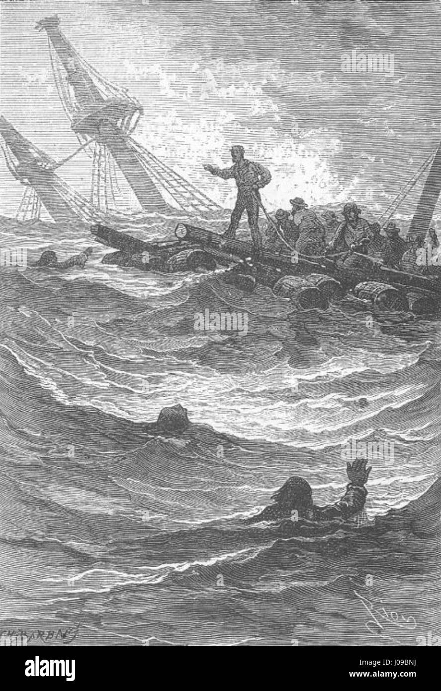 Édouard Riou’s illustration for ‘The Survivors of the Chancellor ...