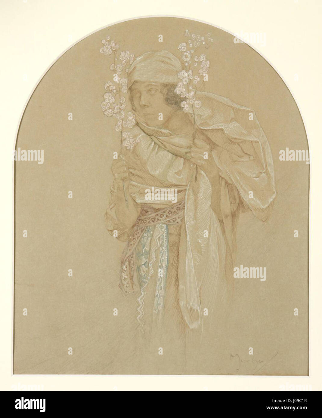 Alfons Mucha's 'Allegorie des Frühlings' (Allegory of Spring) is a ...