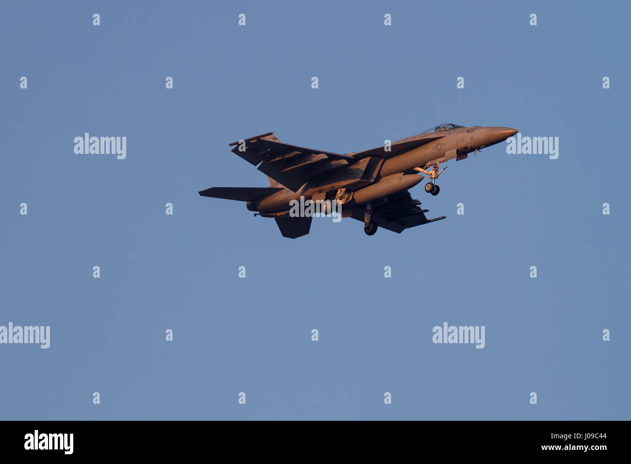 Boeing F/A-18E Super Hornet fighter jet with the US Navy Strike Fighter ...