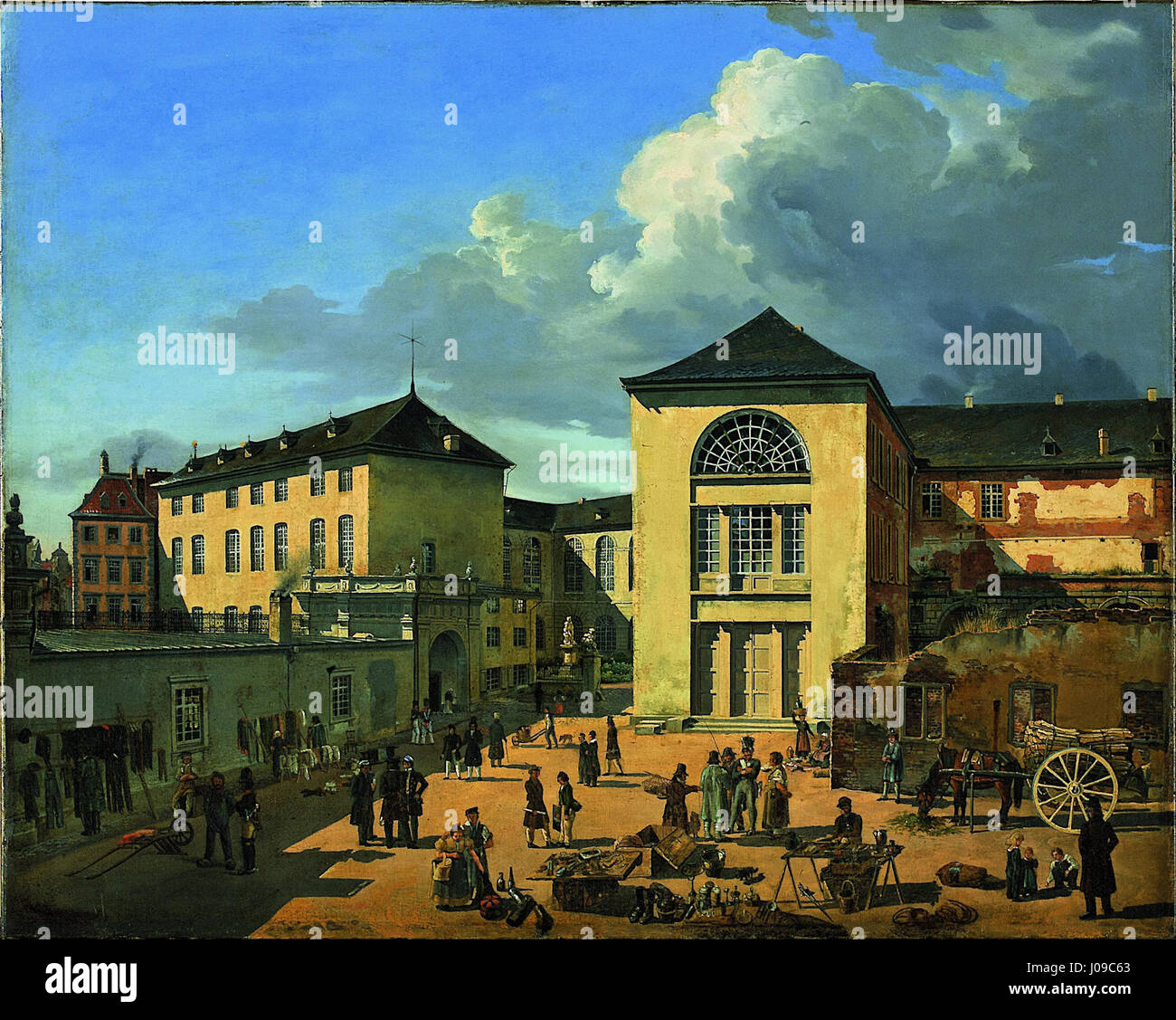 Andreas Achenbach’s ‘The Academy Courtyard’ depicts an architectural ...