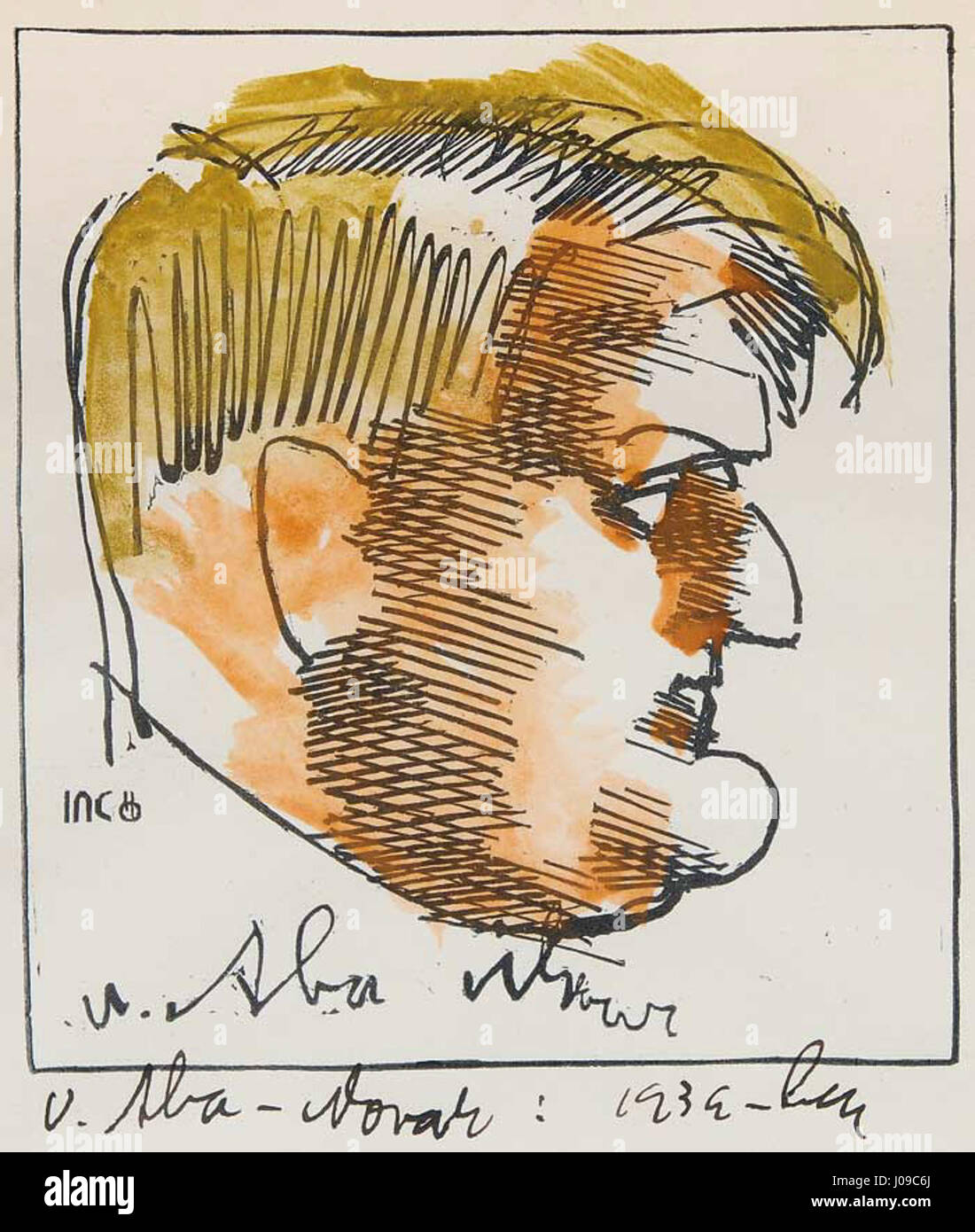 Aba-Novák Self-portrait 1939 Stock Photo - Alamy