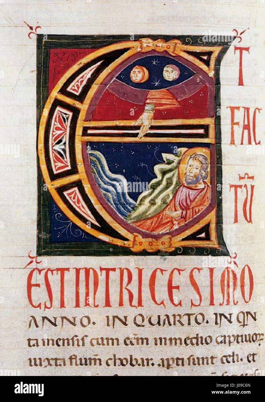 A page from the Bible (Codex E284961) created by Marco Berlinghieri ...