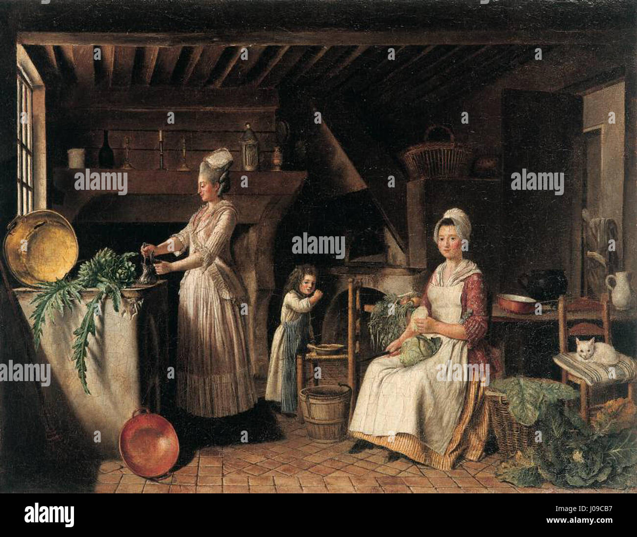 'Intérieur de cuisine' (Kitchen Interior) by Antoine Raspal, painted ...