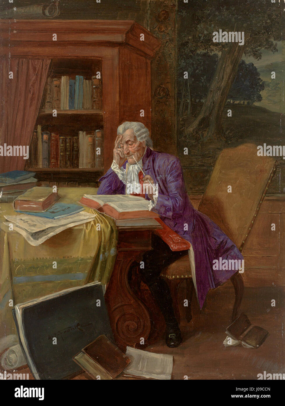 This work by Albert Joseph Franke, titled 'Aufmerksame Lektüre ...