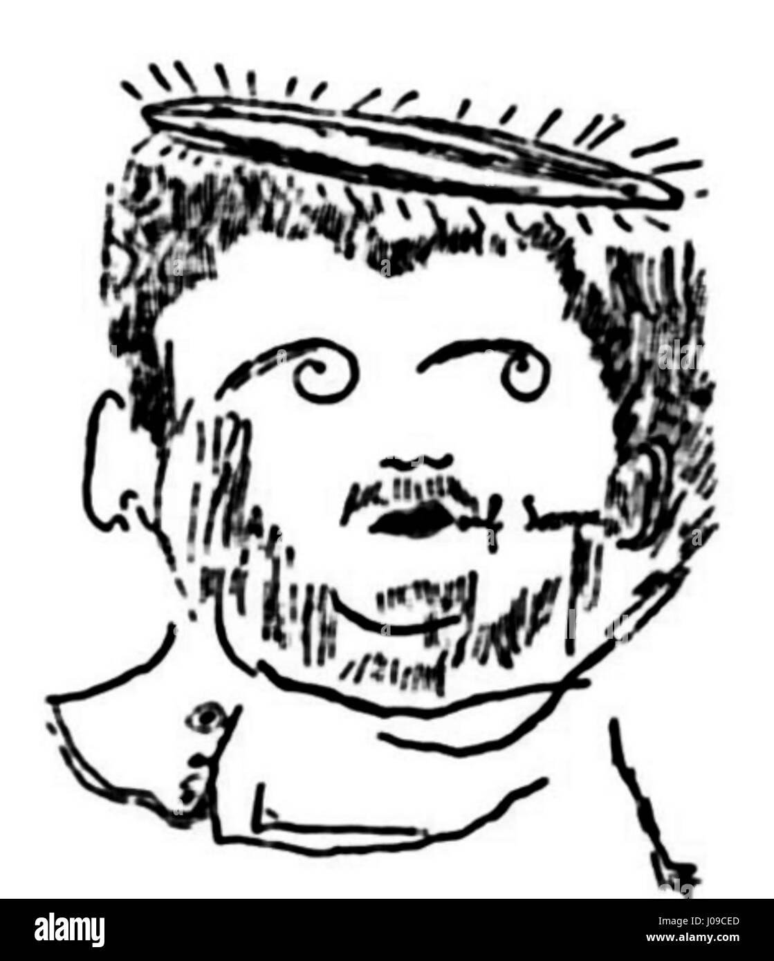 A self-portrait by Armand Pascal, showcasing the artist's likeness ...