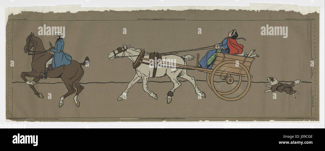 The Hunting Frieze by Arthur Sanderson & Sons depicts a series of ...