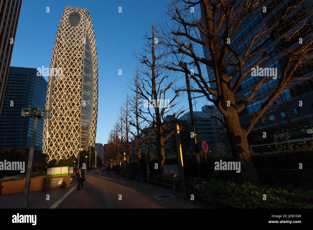 Cocoon Tower in the evening, Shinjuku, Tokyo, Japan Stock Photo - Alamy