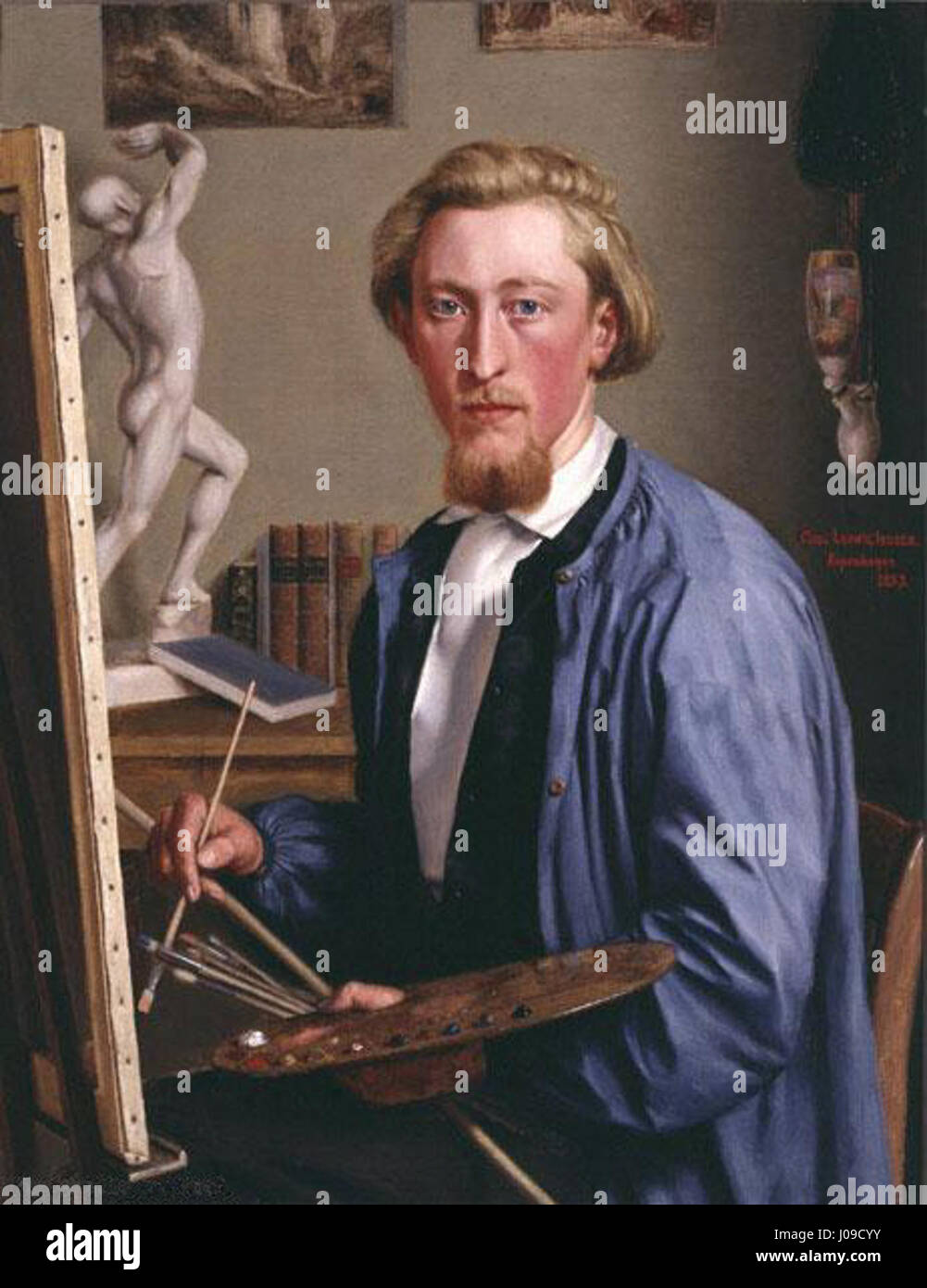 Carl Ludwig Jessen’s self-portrait presents the artist’s likeness ...