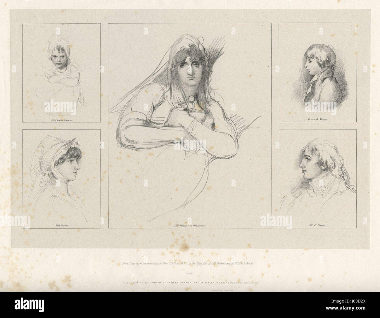 This portrait by J. Dickinson features Cecilia Combe (née Siddons ...