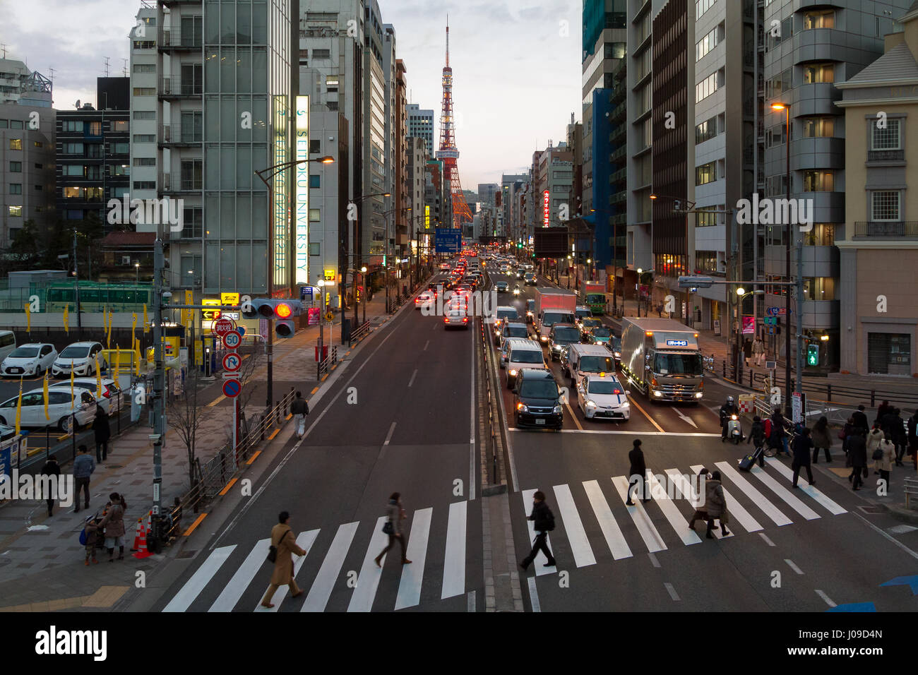 Tokyo Tower from Tamachi, Tokyo, Japan Stock Photo - Alamy