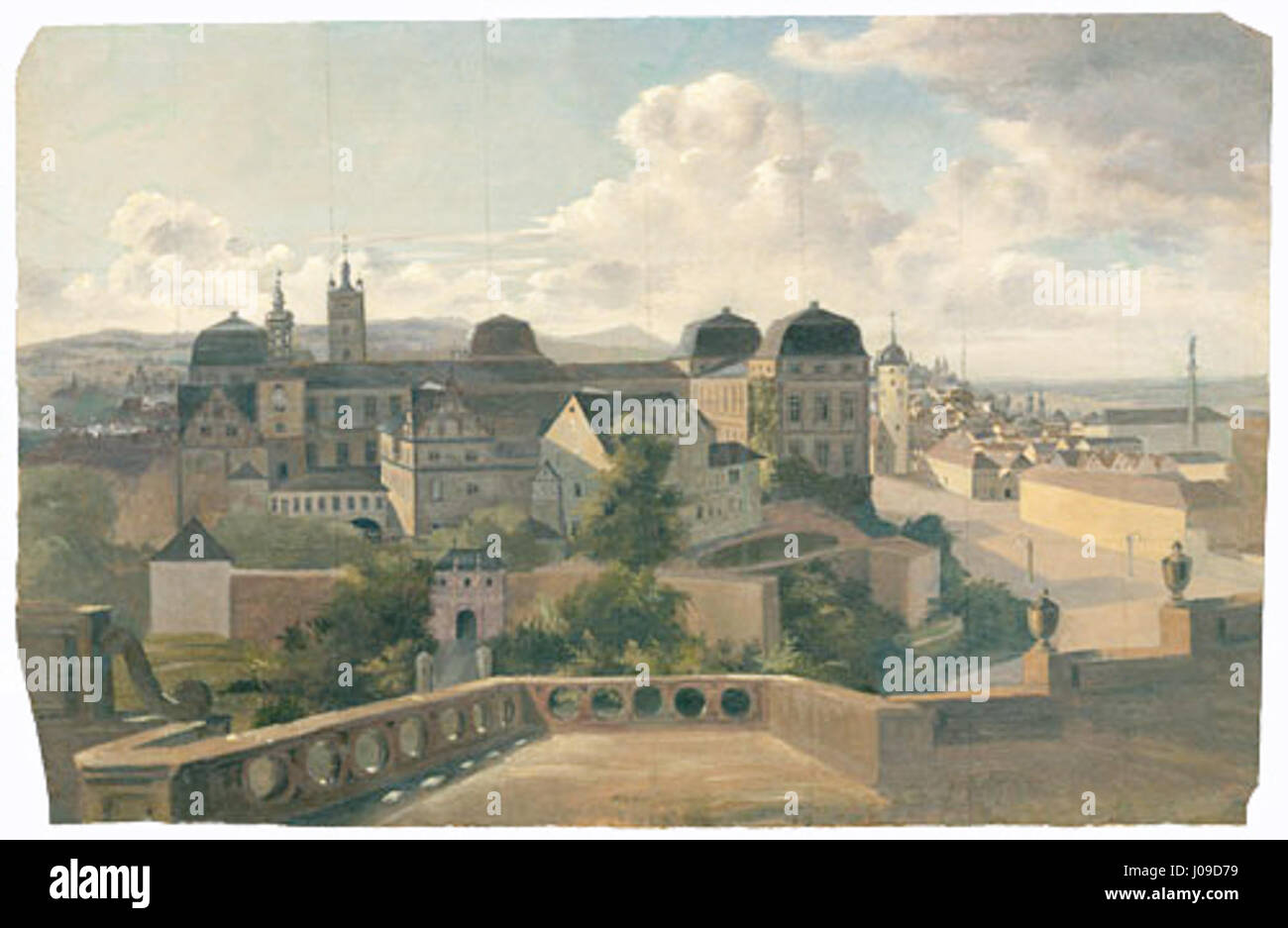 The 'Darmstädter Schloss' painting from the 1840s depicts the Darmstadt ...