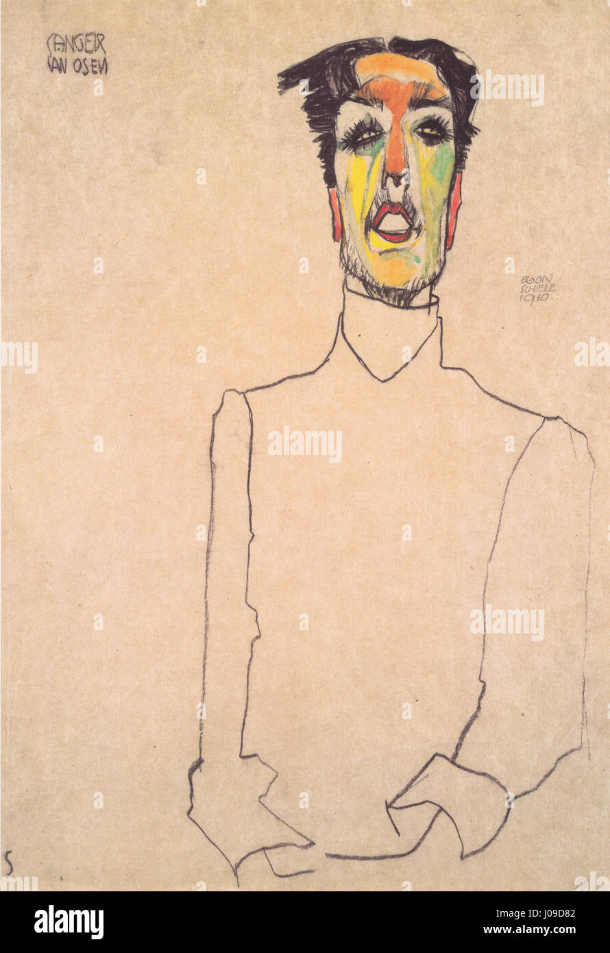 Egon Schiele’s 'Sänger van Osen' (Singer of Osen) from 1910 captures a ...