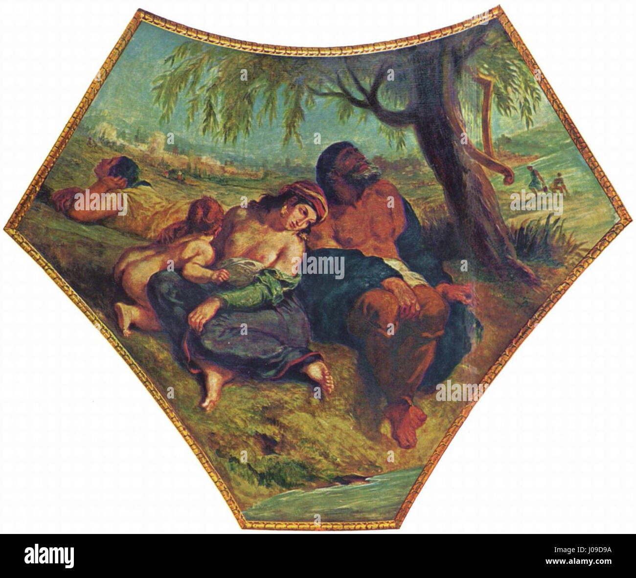 Eugène Delacroix’s dynamic painting, typically reflecting his Romantic ...