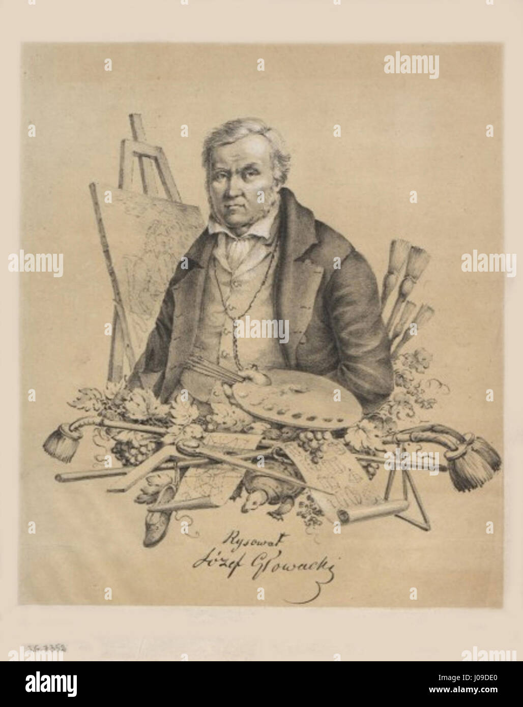 'Autoportret' by Józef Hilary Głowacki is a self-portrait that reflects ...