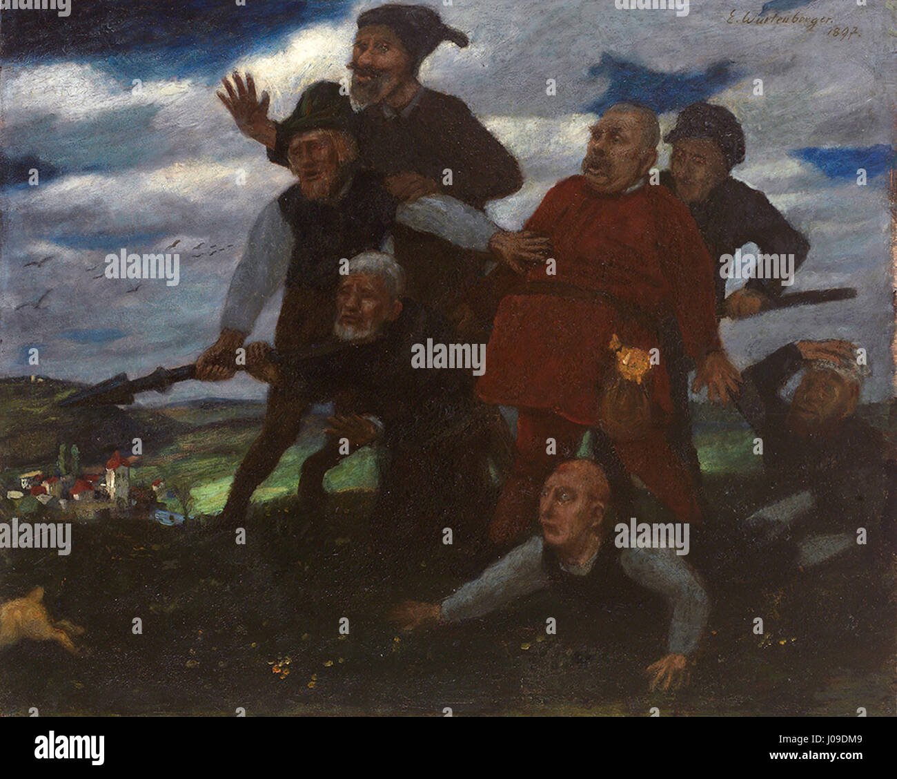 'Die sieben Schwaben' (The Seven Swabians) is a painting by German ...