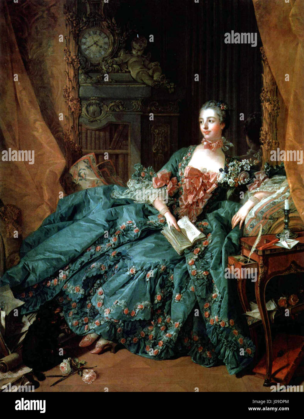 'Madame de Pompadour' by François Boucher is a portrait of the ...