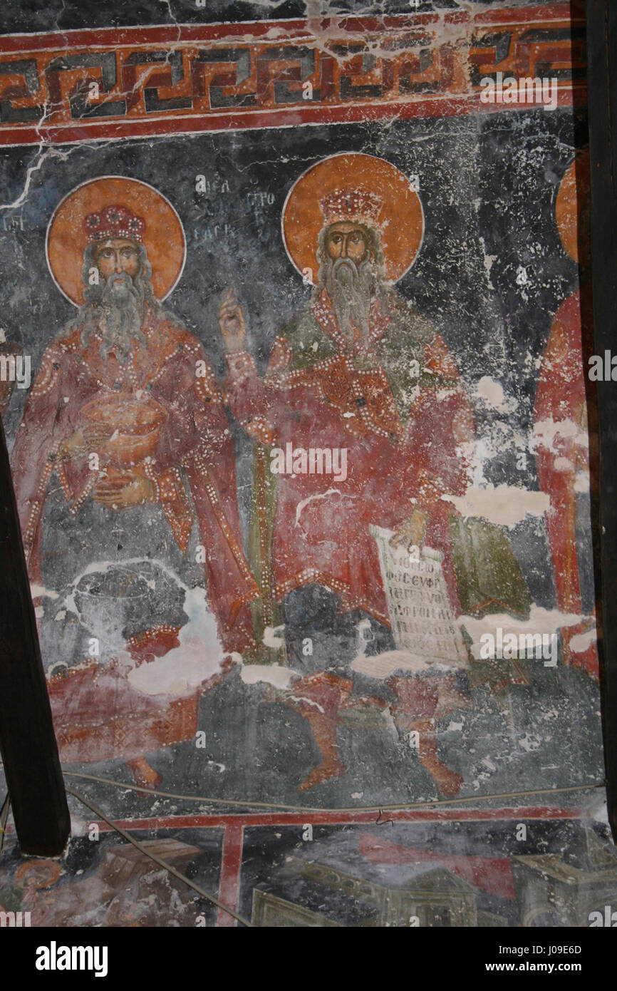 The frescos from St. Nicholas of Varos depict scenes from Christian ...
