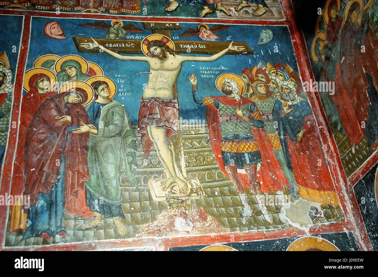 The frescos from St. Nicholas of Varos depict scenes from Christian ...