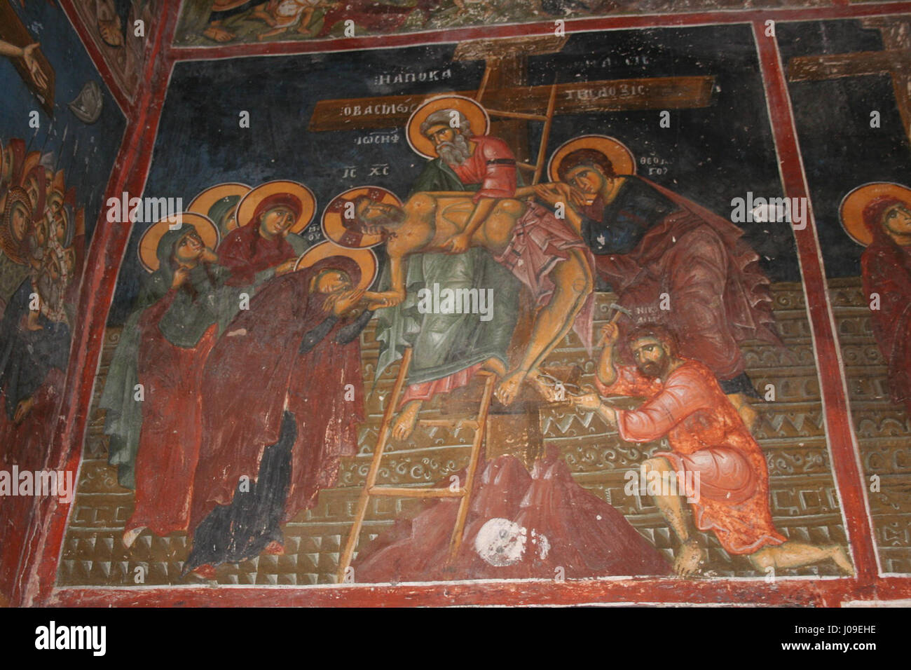 The frescoes from St. Nicholas of Varos depict scenes of religious ...