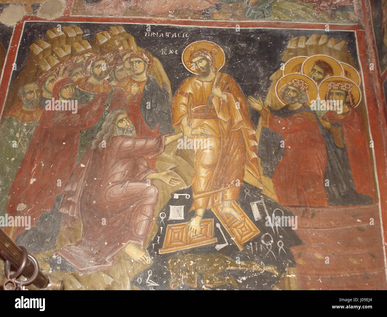 The frescos from St. Nicholas of Varos depict scenes from Christian ...