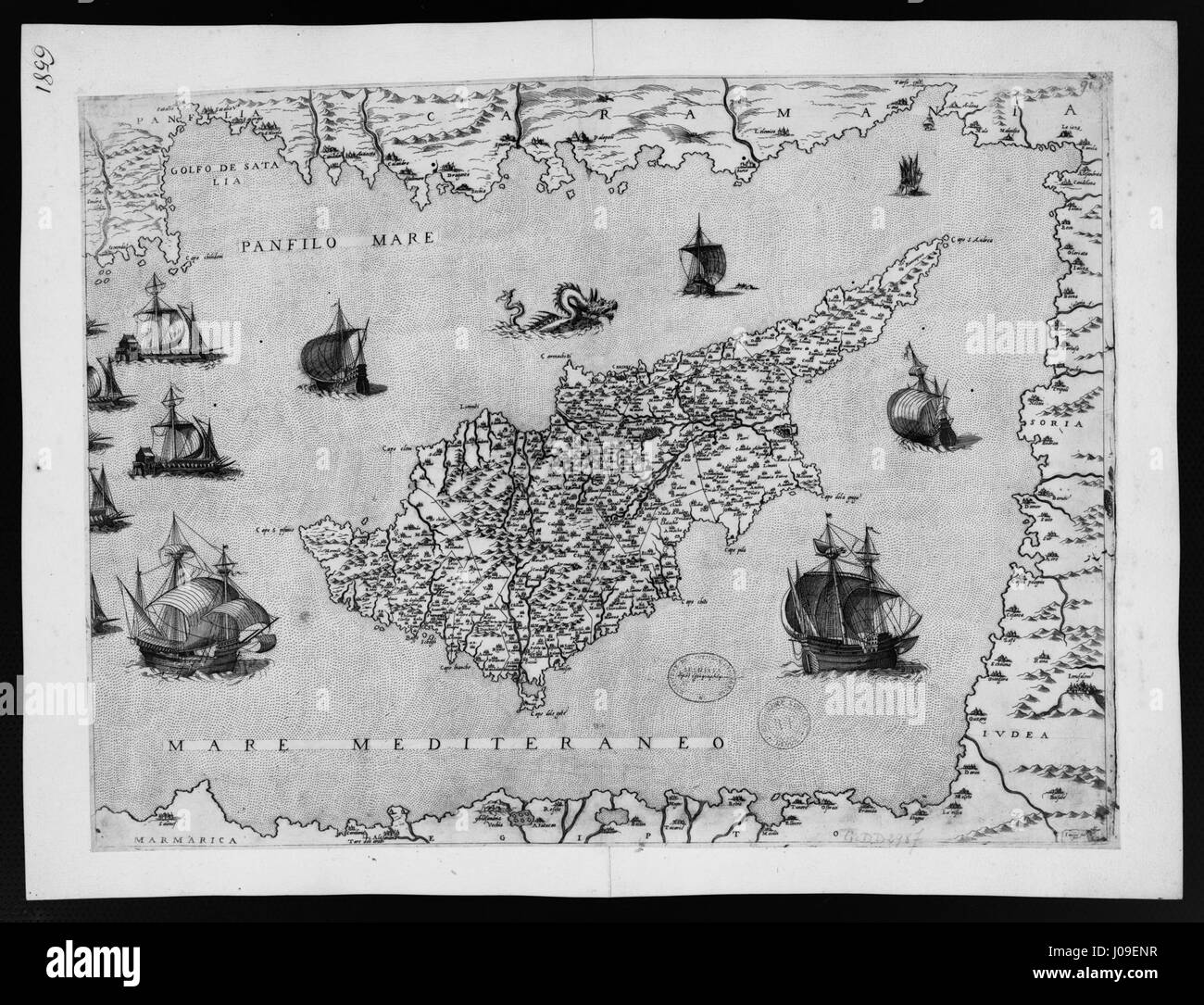 Giacomo Franco's map, dating between 1568 and 1570, details the island ...