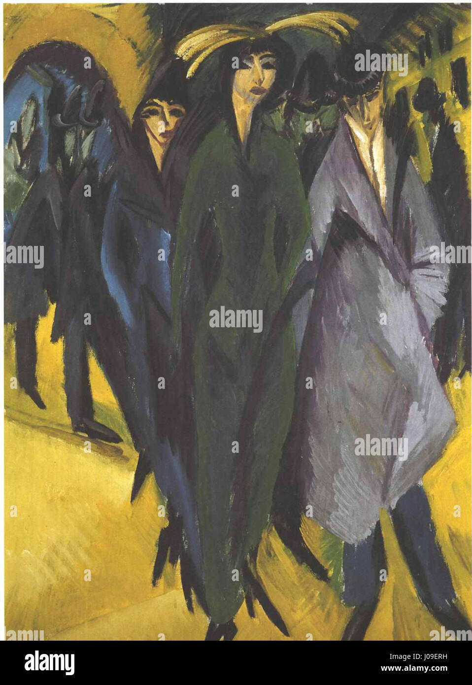 Ernst Ludwig Kirchner’s Stragenszene is a vibrant painting from the ...