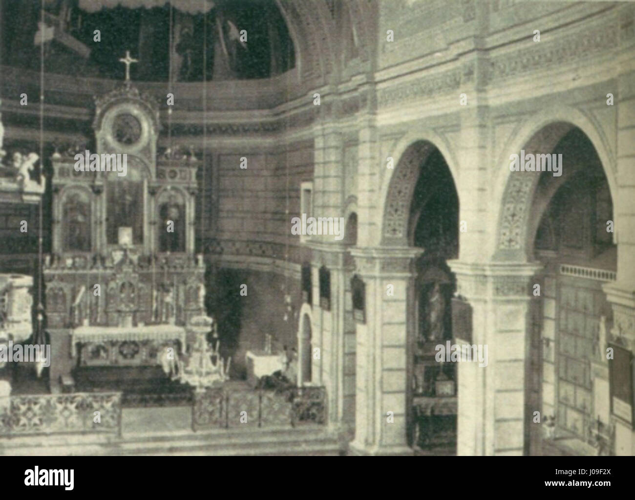 The interior of the Guca Gora Church, captured in a 1900 image ...
