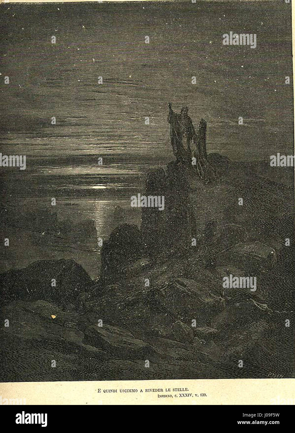 Gustave Doré's ‘Inferno Canto 34’ is an engraving from Dante Alighieri ...