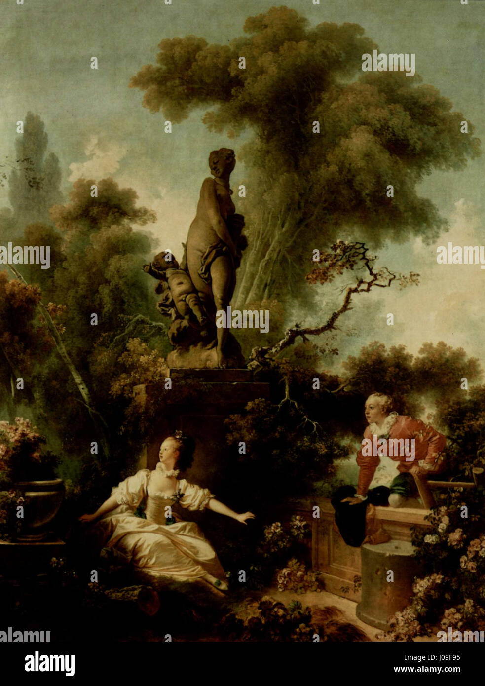 Jean-Honoré Fragonard, a leading figure of the Rococo movement, is ...