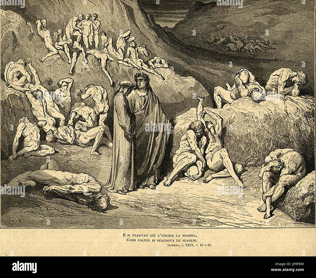 Gustave Doré's illustration for Canto 29 of Dante's 'Inferno' vividly ...
