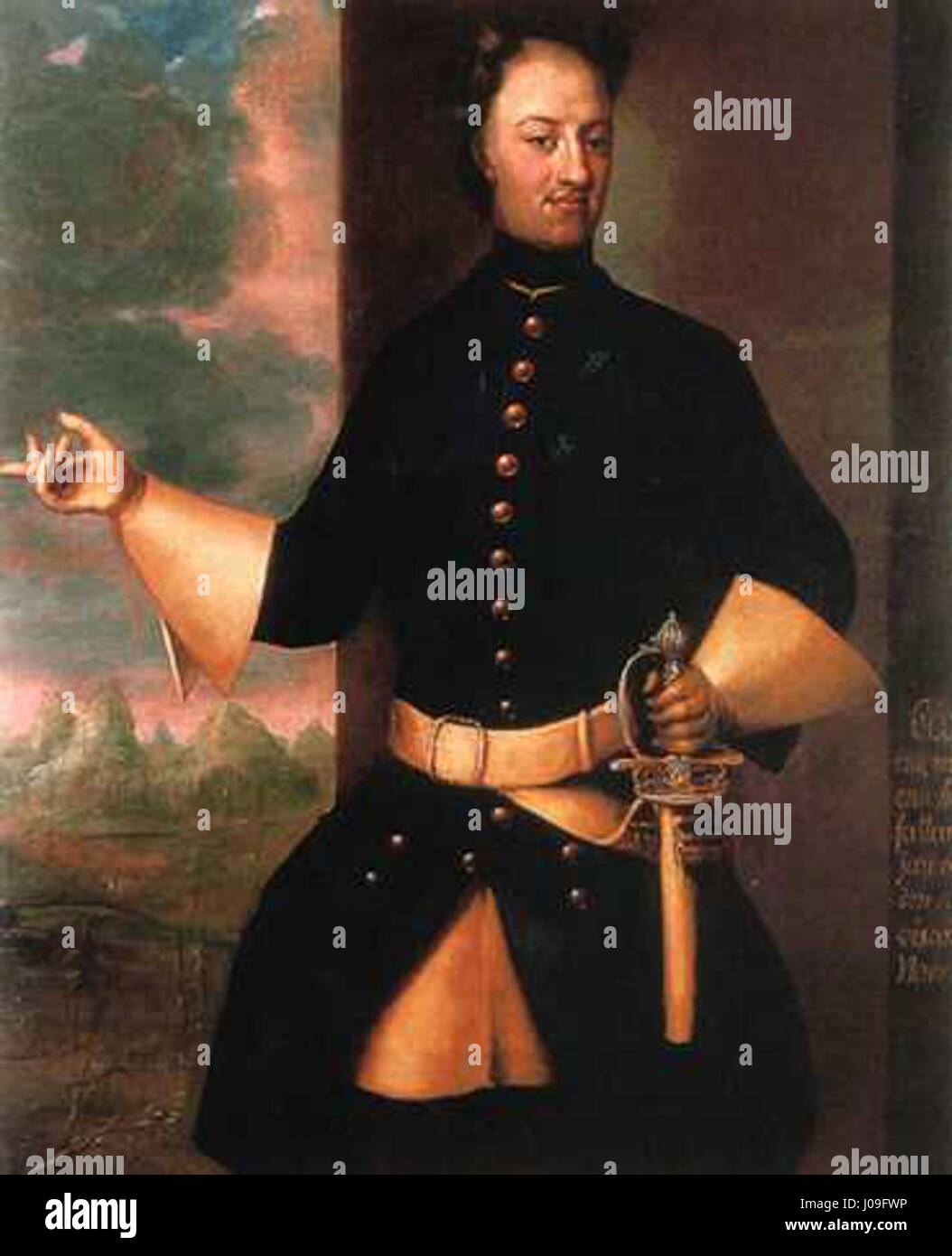 A painting by Johan Heinrich Wedekindt, titled 'Karl XII in Ystad 1715 ...