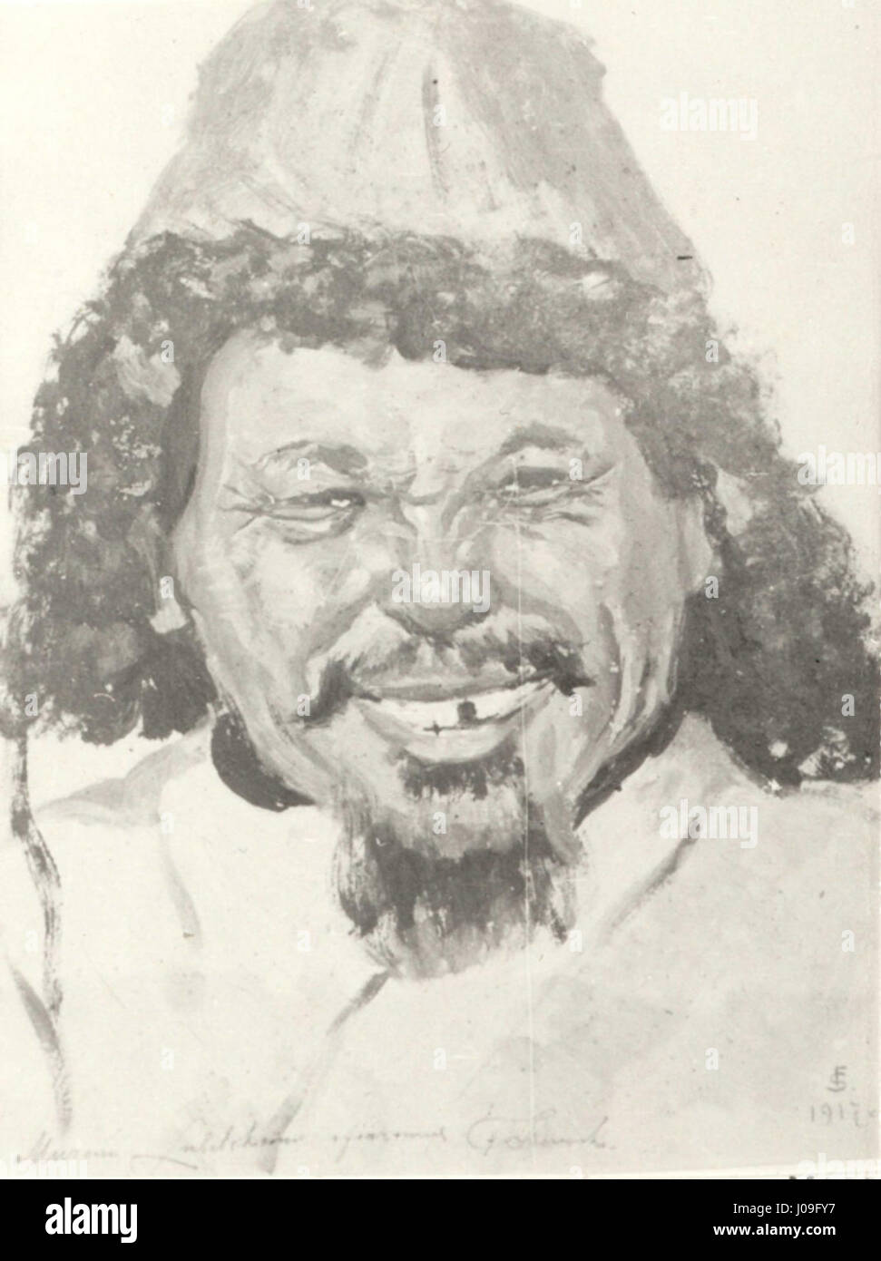 'Kalmuk' is a work by Franciszek Szwoch, depicting a Kalmyk person ...