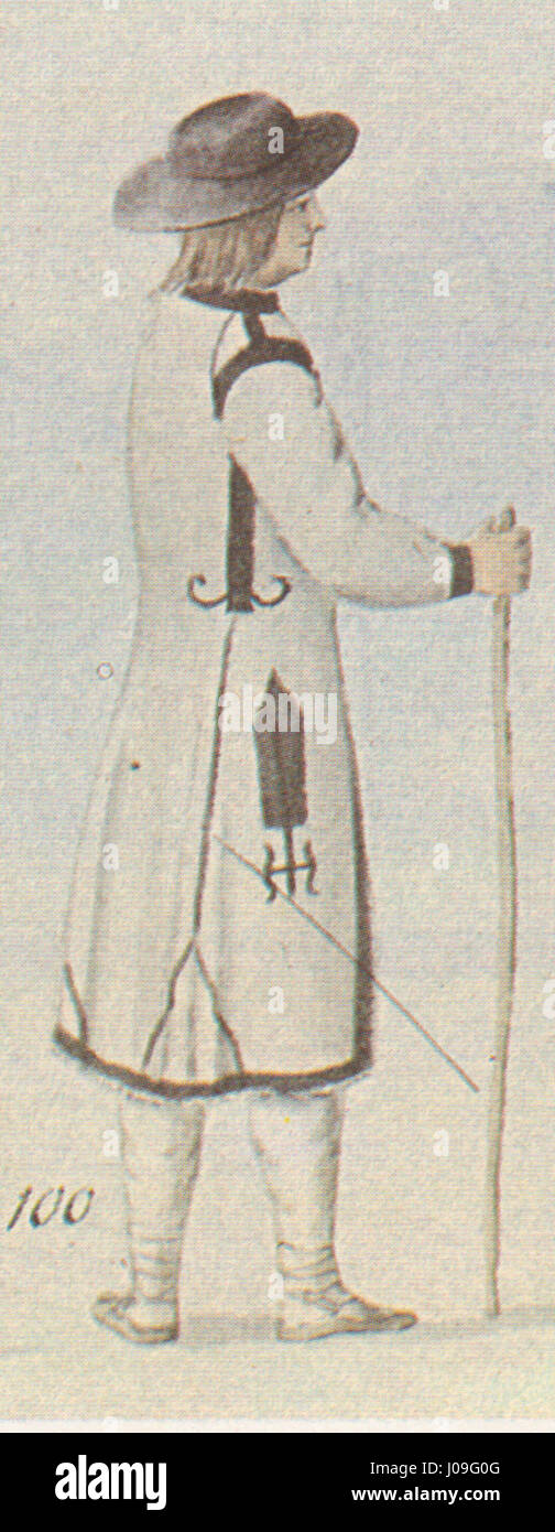 This 19th-century portrait by Brotze shows a Votic peasant from the ...