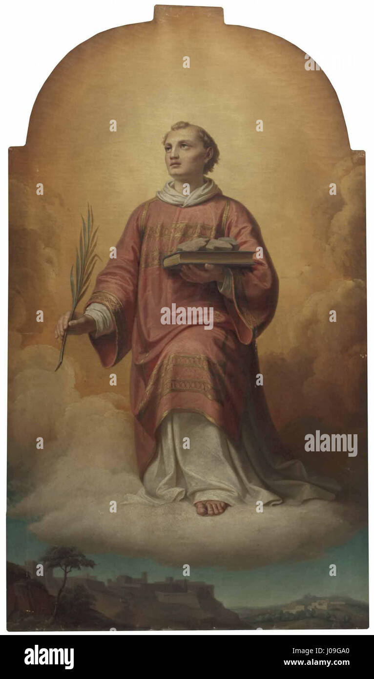 This 1873 painting by Max Fürst depicts Saint Stephen, the first ...