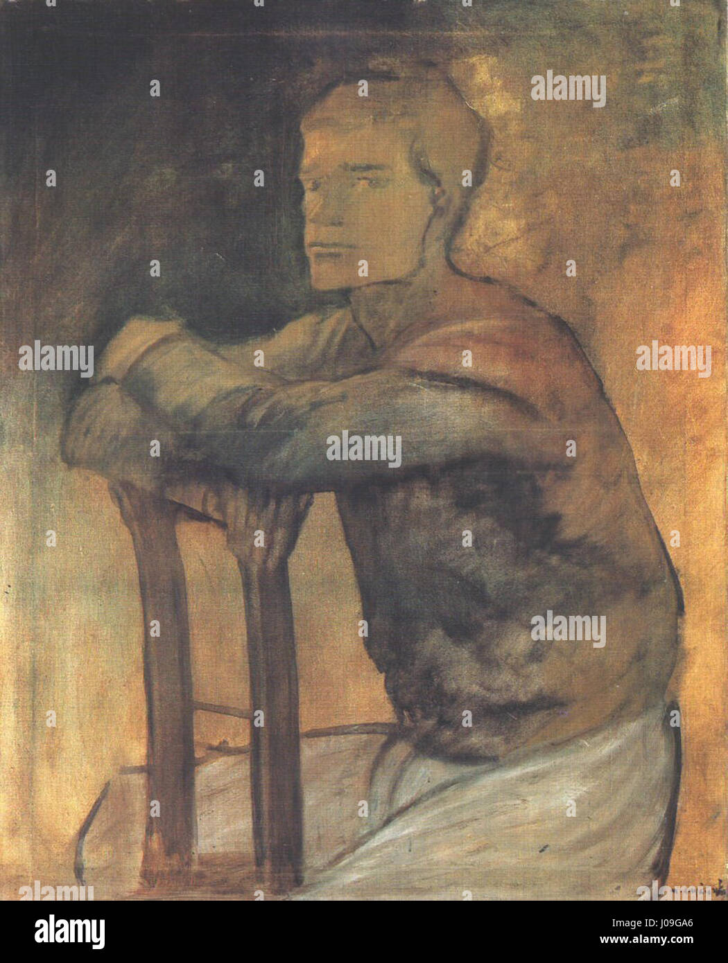 'Sitting Tramp' by László Mednyánszky, created between 1914 and 1917 ...