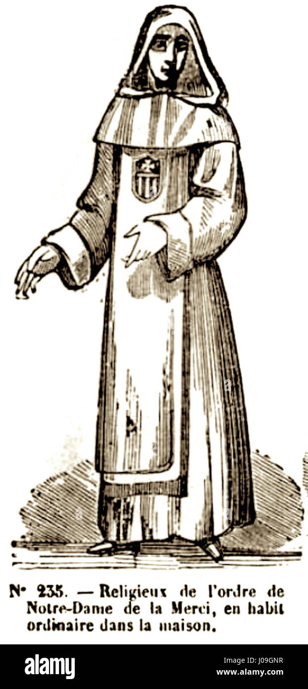 Mercédaires (frère) depicts a religious figure from the Mercedarian ...