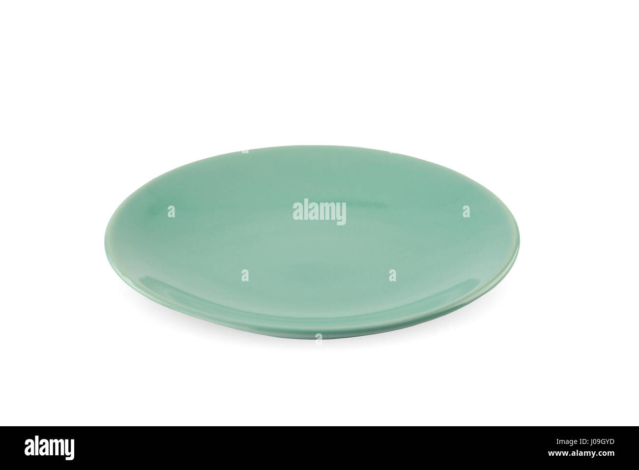 Green dish isolated on white background and have clipping paths to easy ...