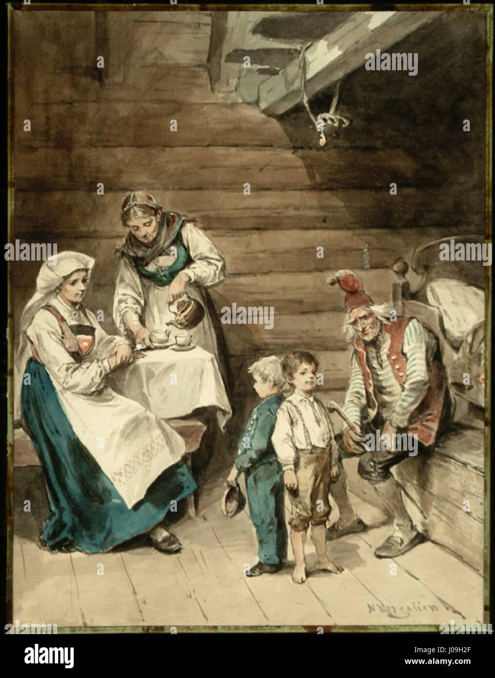 This piece by Nils Bergslien features a portrayal of Kven, a group of ...